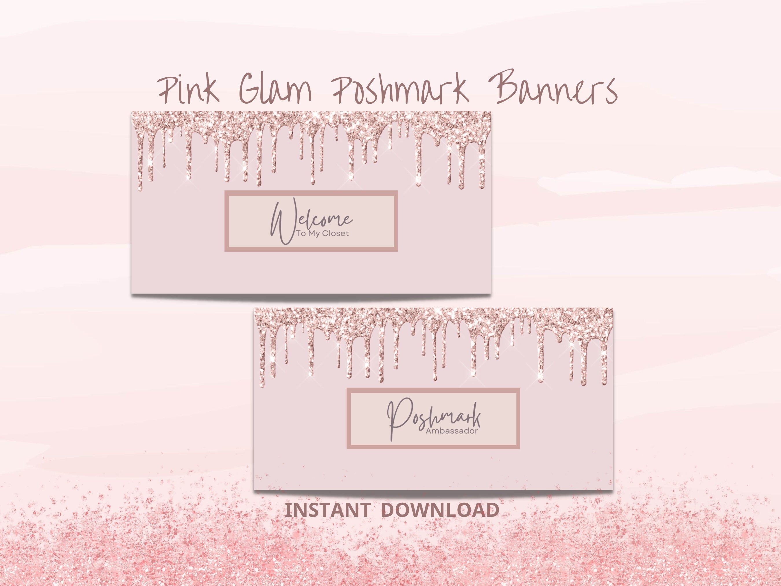 Poshmark Banner Poshmark Pink Glam Header Poshmark Closet Banner Sign ...