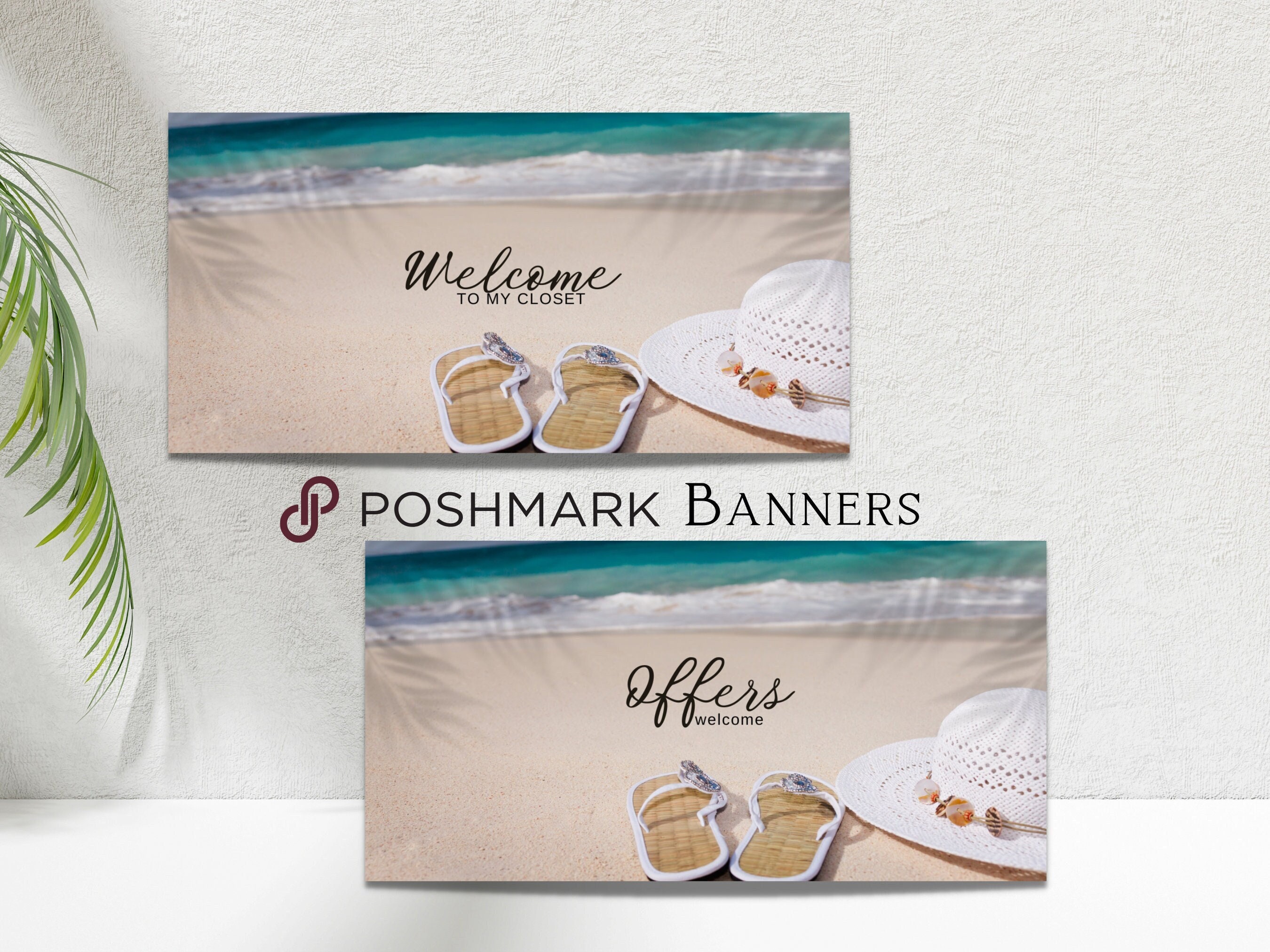 Poshmark Banner Sign Vacation Sunny Beach Posh Header Poshmark Seller ...