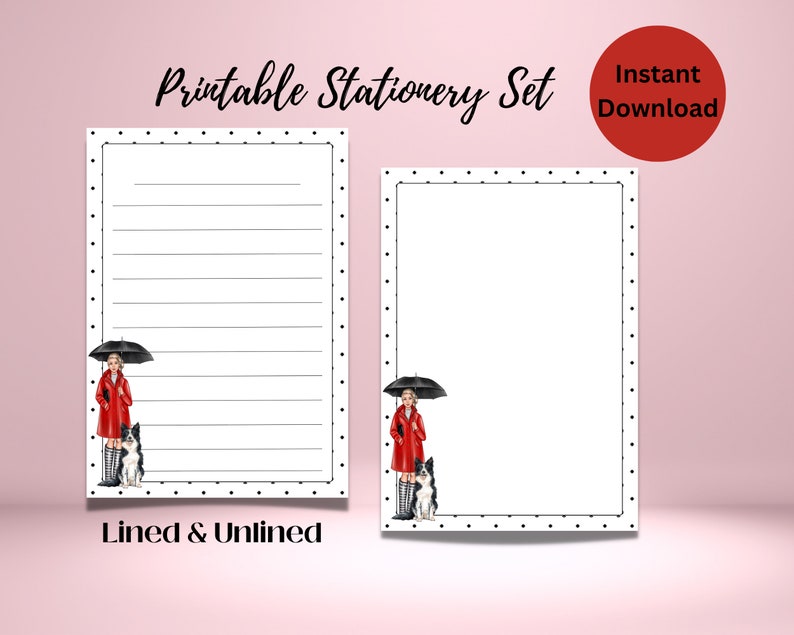 Printable Stationery Set Girl Boss Printable Stationery Set Girl and ...