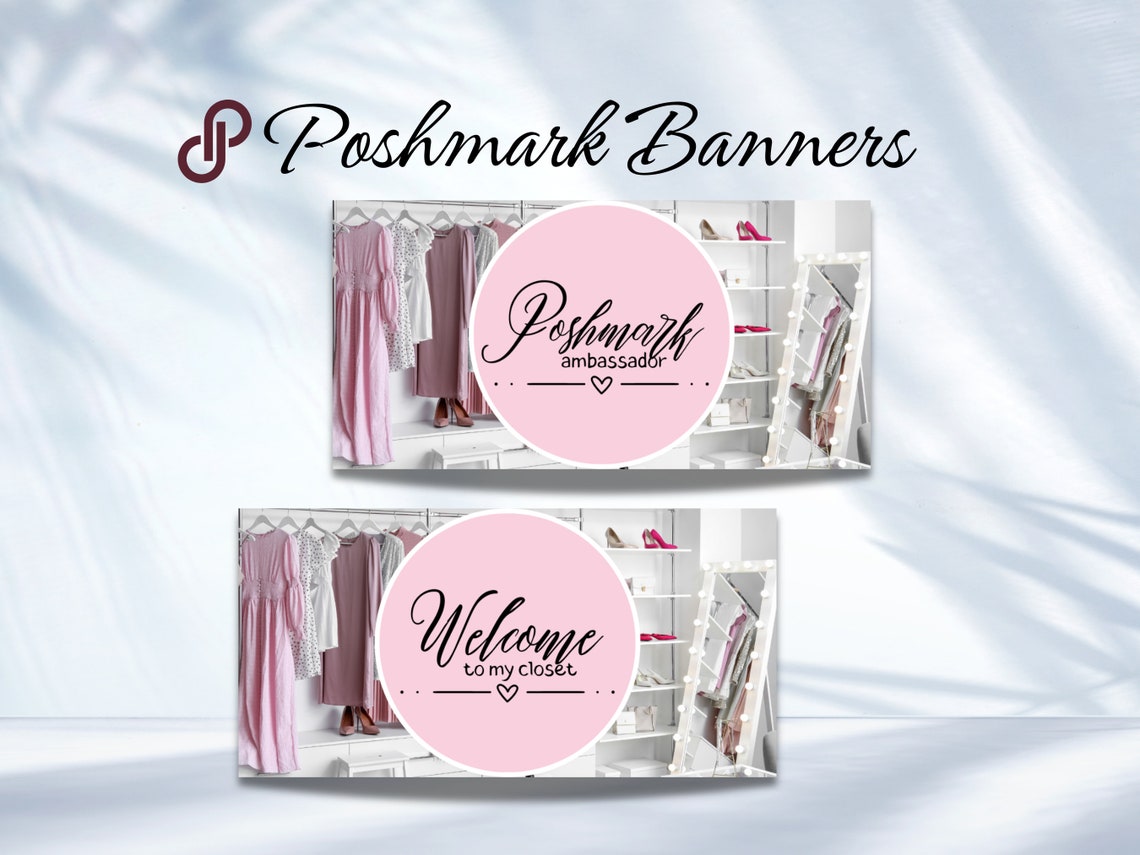 Poshmark Banner Sign Pink and Pretty Posh Header Poshmark Closet Banner ...