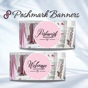 Poshmark Banner Sign Pink and Pretty Posh Header Poshmark Closet Banner ...