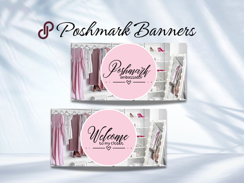 Poshmark Banner Sign Pink and Pretty Posh Header Poshmark Closet Banner ...