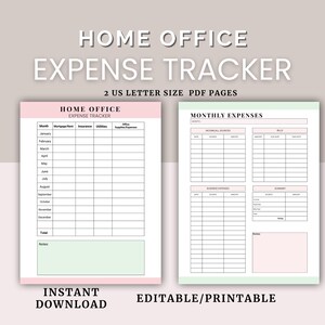 Small Business Expense Tracker Home Office Expense Tracker - Etsy