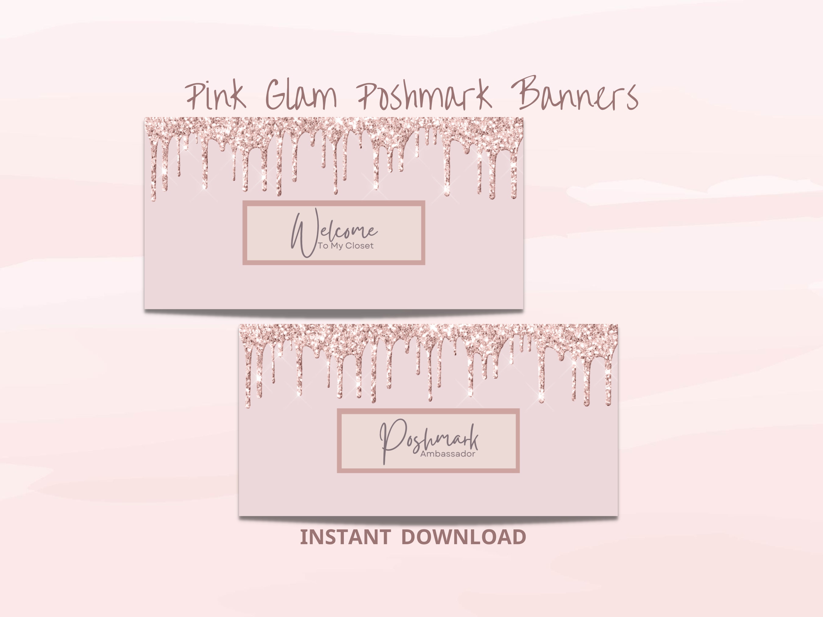 Poshmark Banner Poshmark Pink Glam Header Poshmark Closet Banner Sign ...