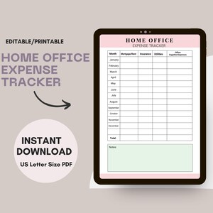 Expense Tracker Home Office Expense Bundle Monthly Expense Tracker ...