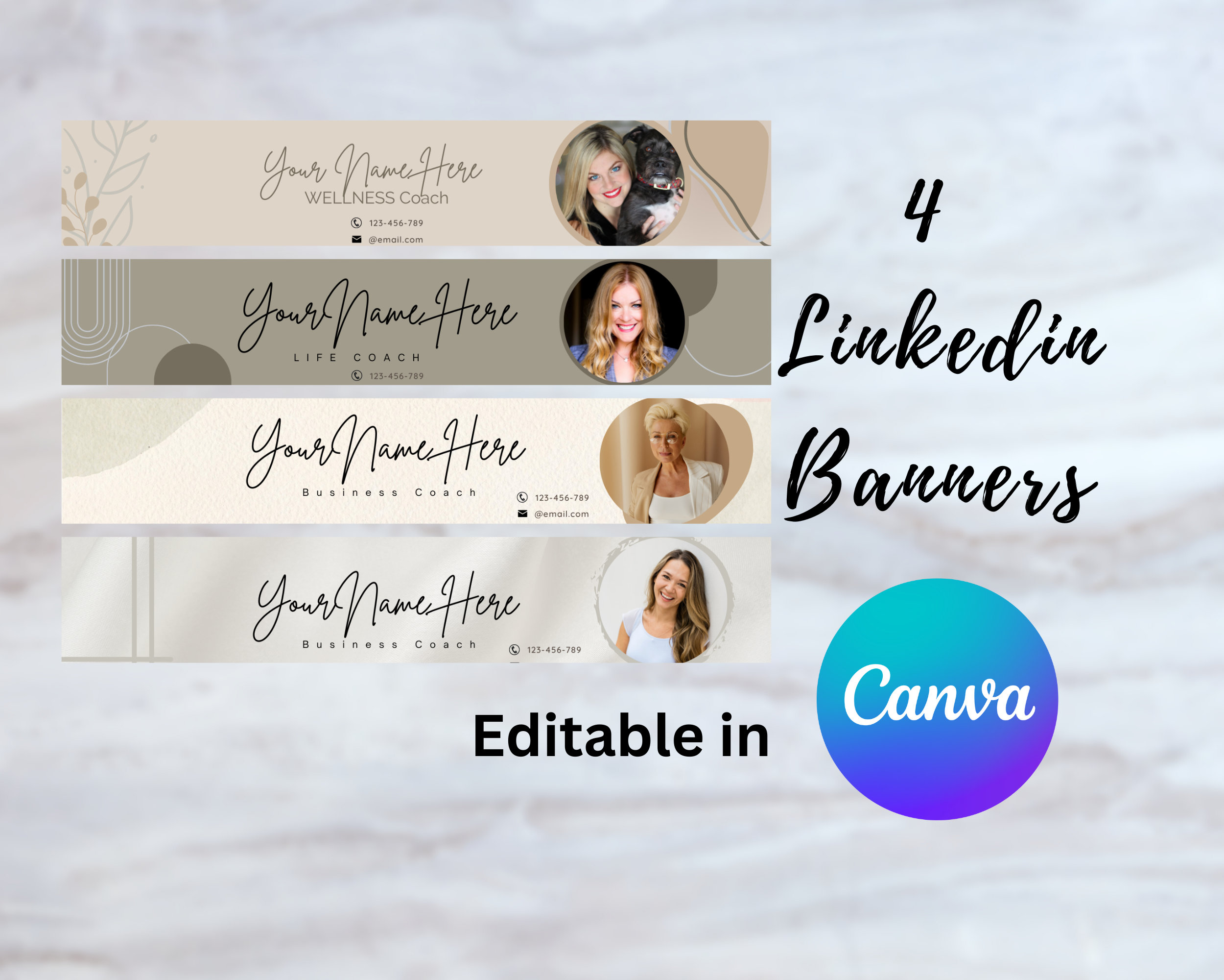 Linkedin Banner Template Minimalist Linkedin Banners Canva Template ...