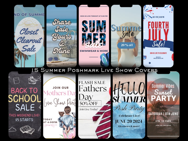 Poshmark Show Cover Images Summer Design Show Covers Poshmark Live Show ...