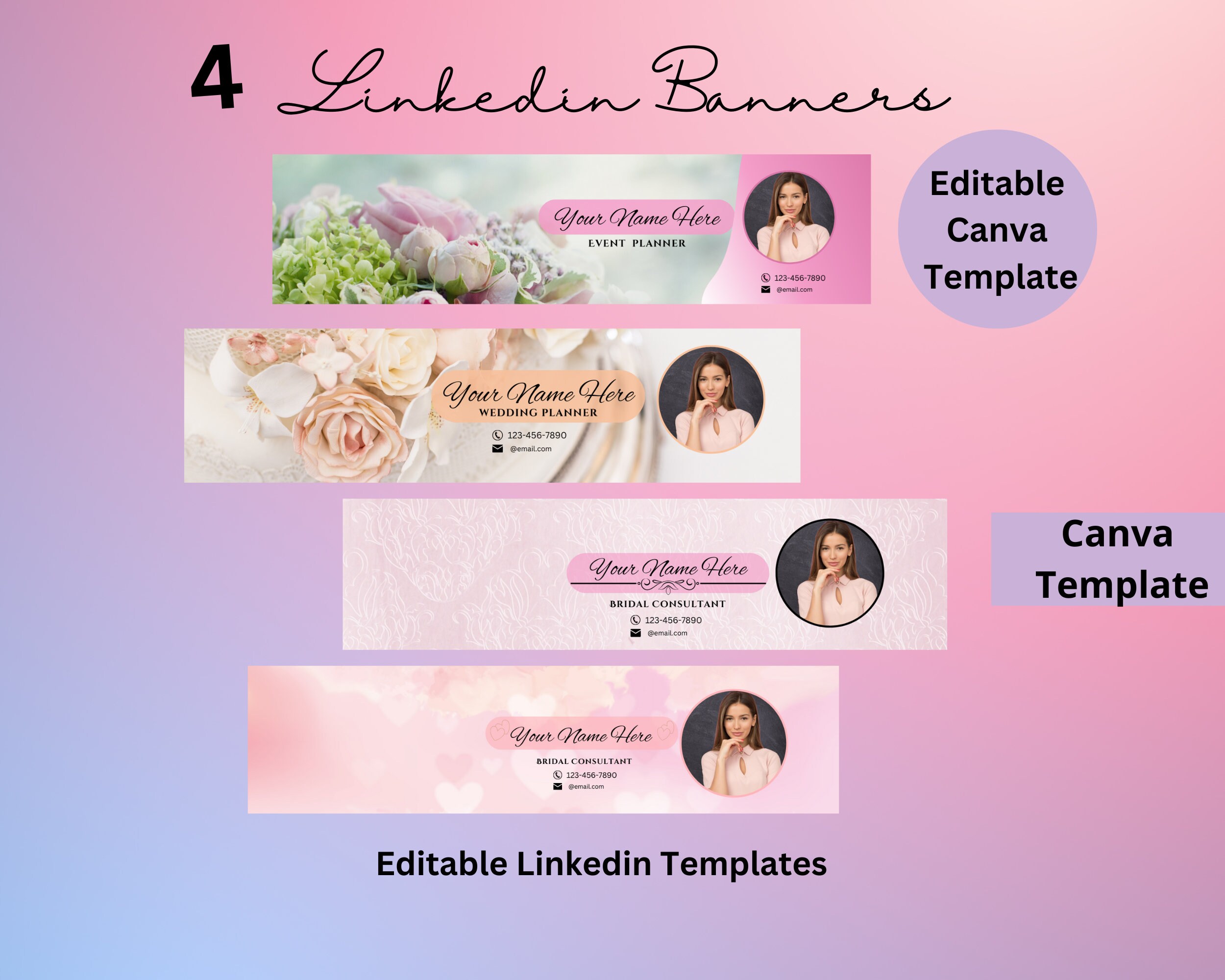 Linkedin Banner Template,linkedin Banners,canva Template,editable Canva ...