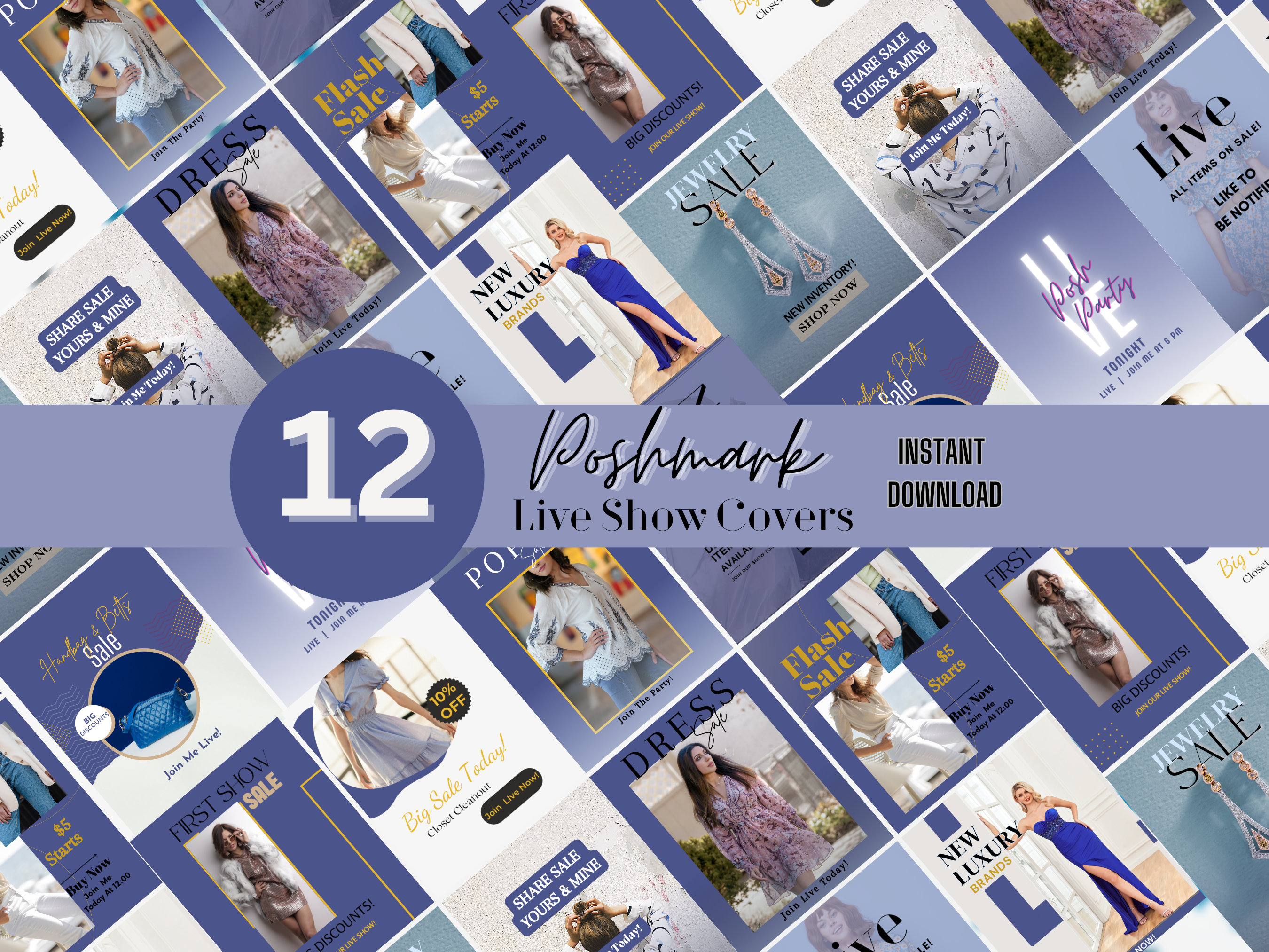 Poshmark Show Cover Images Navy Posh Show Covers Poshmark Live Show ...