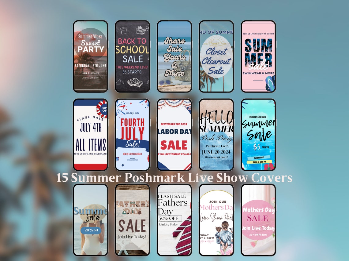 Poshmark Show Cover Images Summer Design Show Covers Poshmark Live Show ...