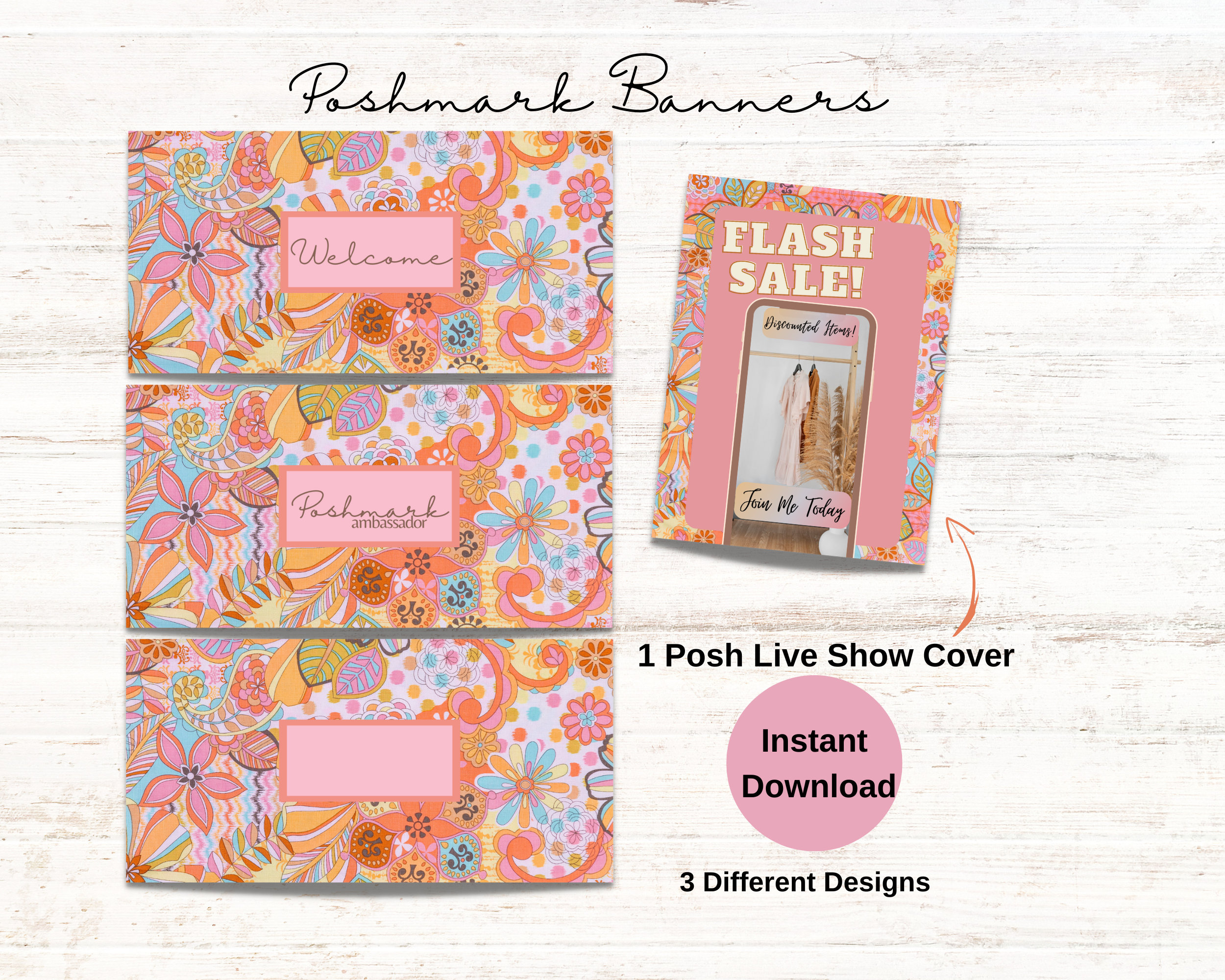 Poshmark Banner Sign Poshmark Header Poshmark Live Show Cover Retro ...