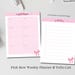 Pink Bow Printable Daily Planner Coquette Bow Pink Printable to Do List ...