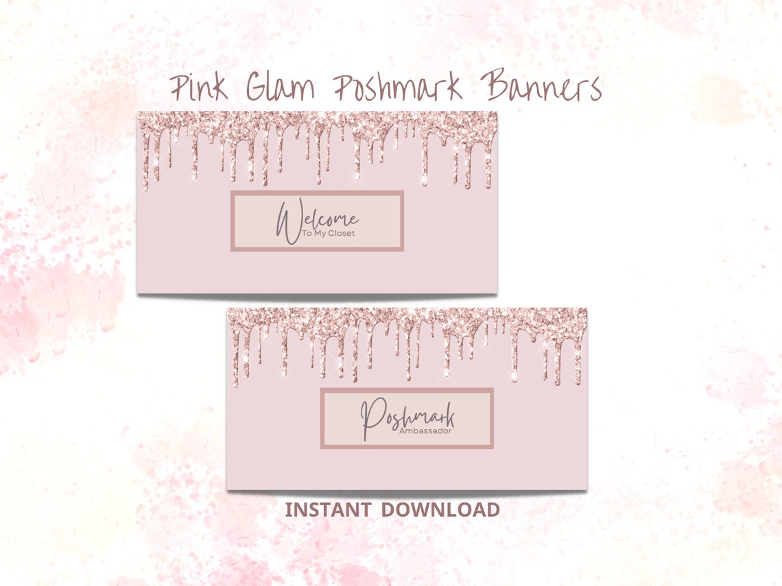 Poshmark Banner Poshmark Pink Glam Header Poshmark Closet Banner Sign ...