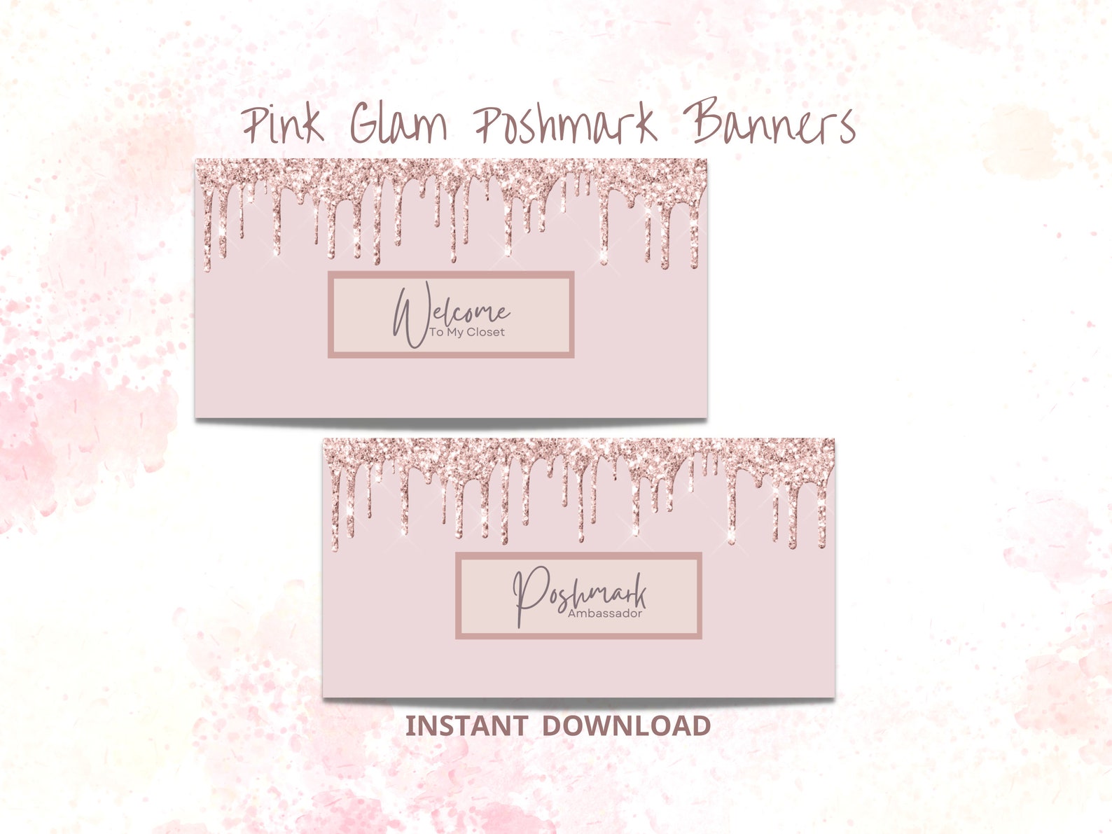 Poshmark Banner Poshmark Pink Glam Header Poshmark Closet Banner Sign ...