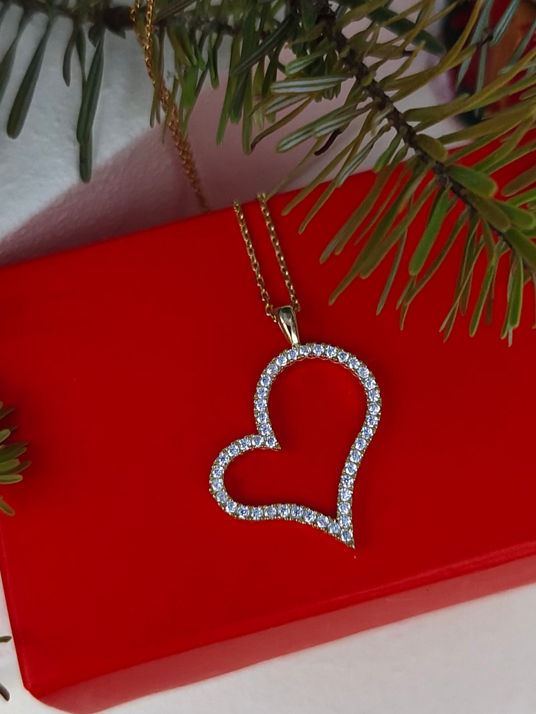 Christmas Gifts Sale Open Heart Pendant 925 Silver Heart - Etsy