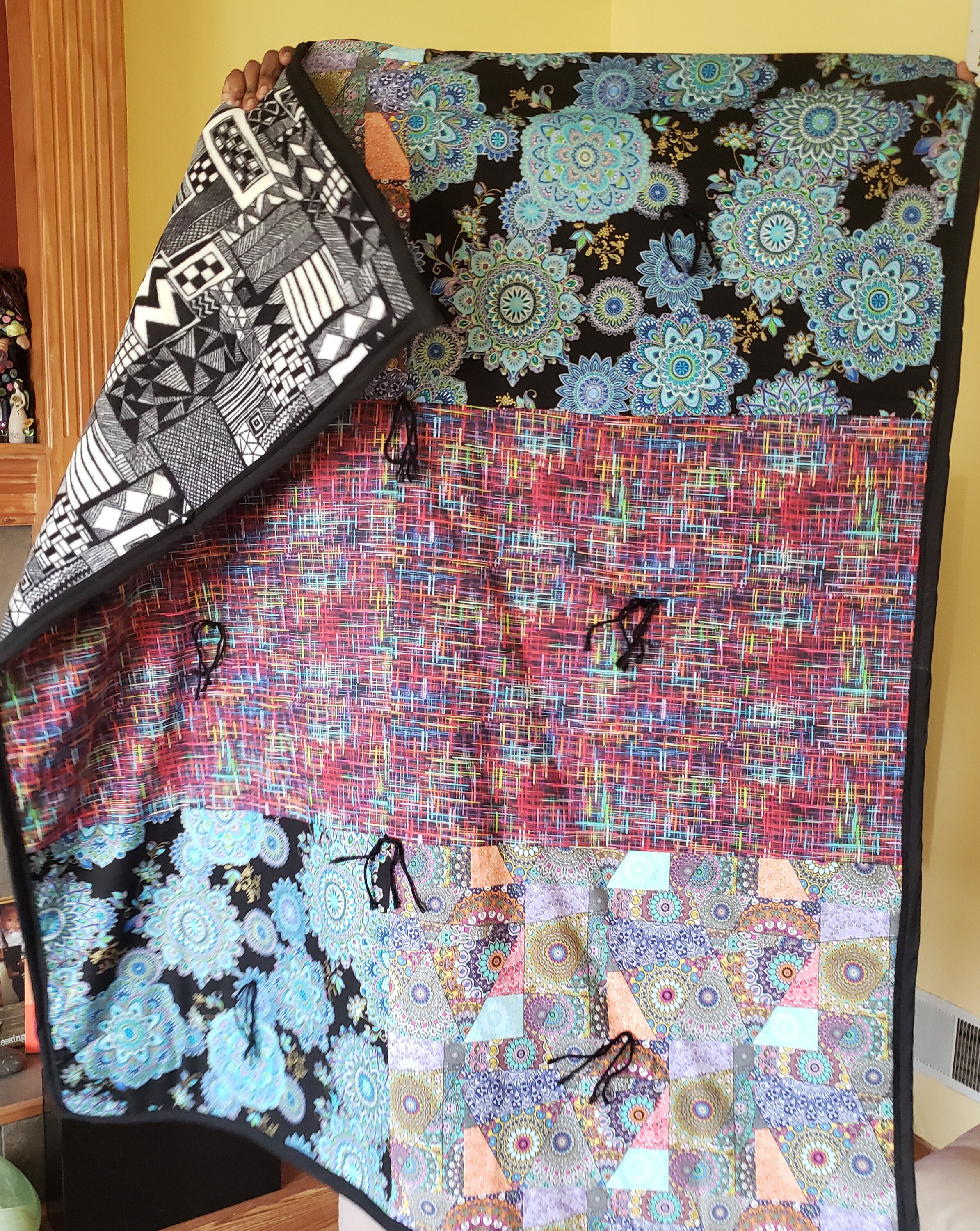 Unique Homemade Cotton and Fleece Lap Blanket - Etsy