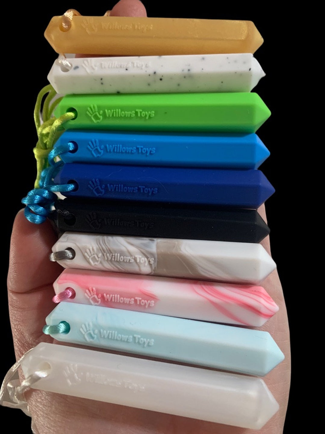 Gemstone Stimming Chew Necklace: Silicone Sensory Chew Toy - Etsy
