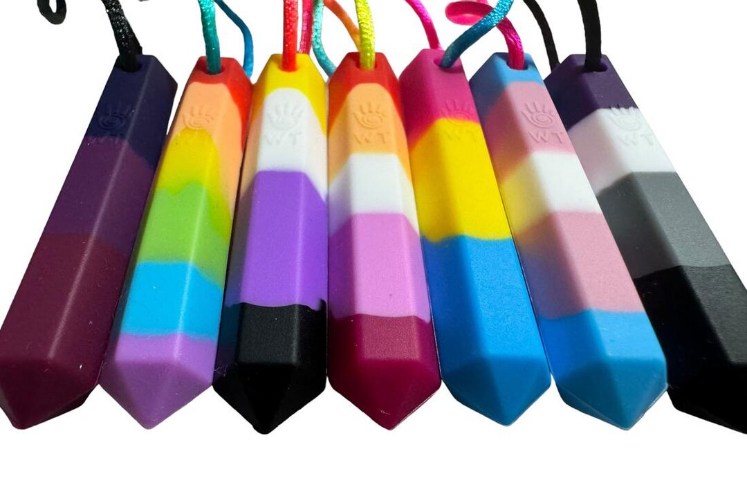 LGBTQ++ Chewelry Silicone Gemstone Crystal Shaped Necklace - Etsy