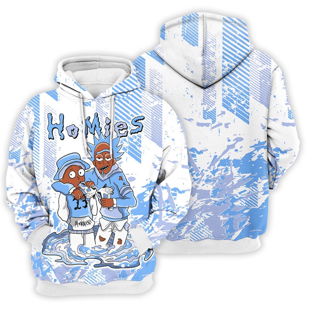 To Match JD 6 UNC University Blue - Homies Rick And Morty - University ...