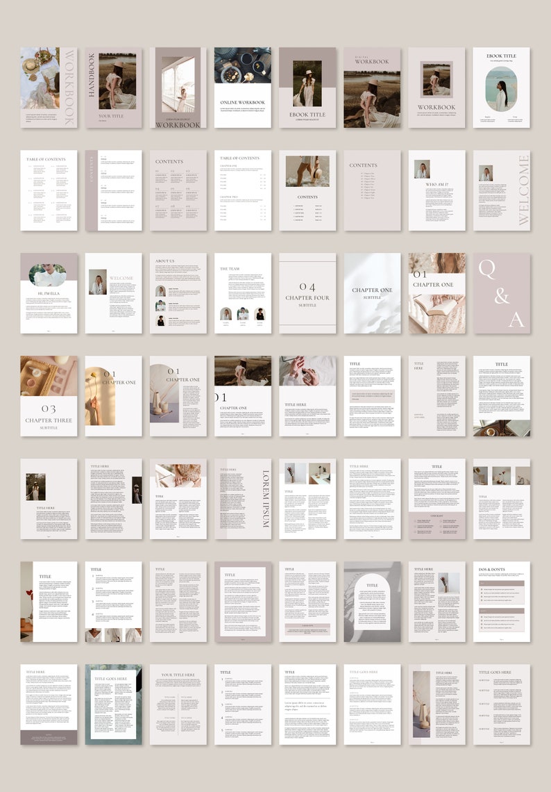 120 Page Ebook Template Canva. Workbook Template. Lead Magnet - Etsy