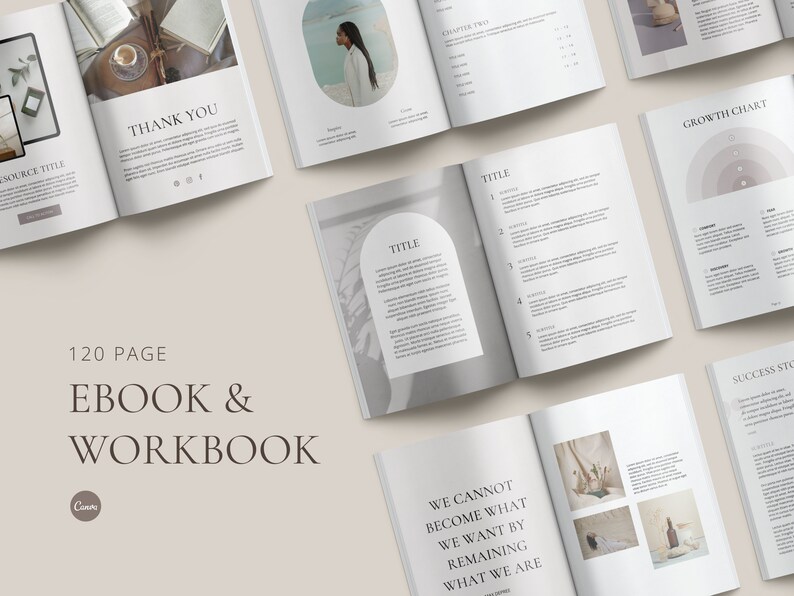 120 Page Ebook Template Canva. Workbook Template. Lead Magnet - Etsy