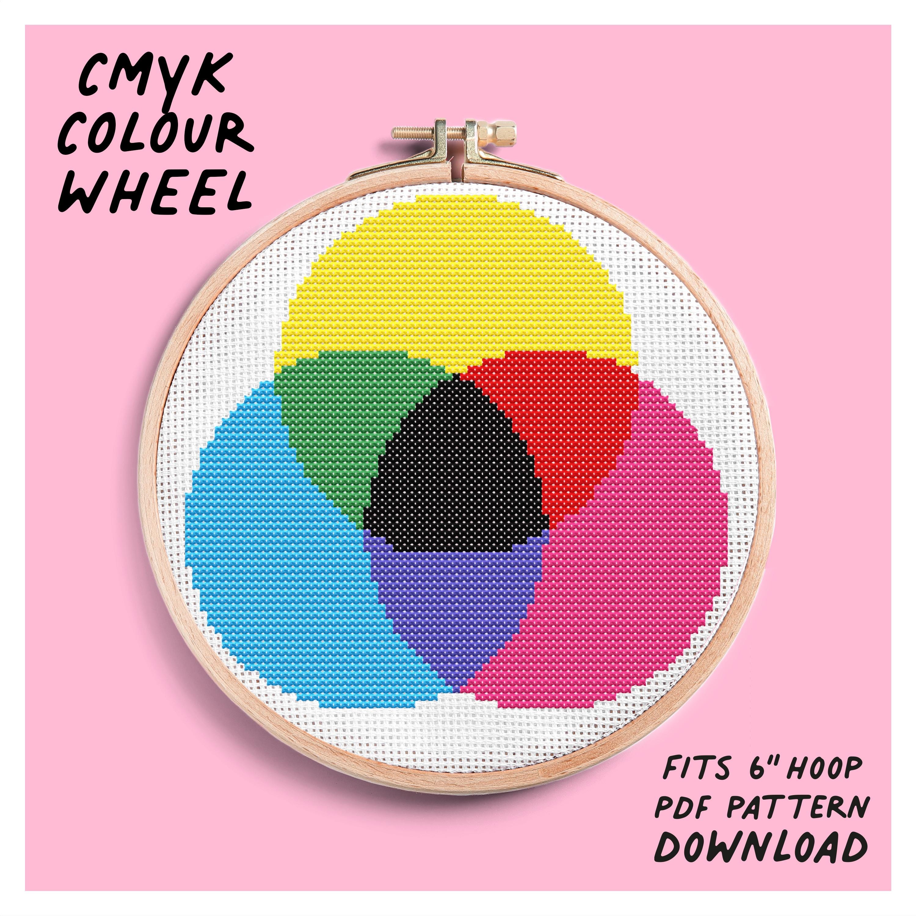 CMYK Colour Wheel Colourful Cross Stitch Pattern (digital Download Only ...