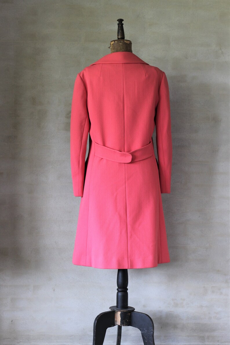 1960s Rose Pink Coat//double Breasted Mod Coat//jacob Crowley, Winnipeg ...