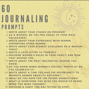 60 FEMINISM JOURNAL PROMPTS, Female Empowerment, Women Confidence ...