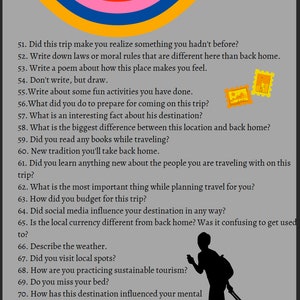 101 TRAVEL JOURNAL PROMPTS- Ready to Download, Digital Link, - Etsy