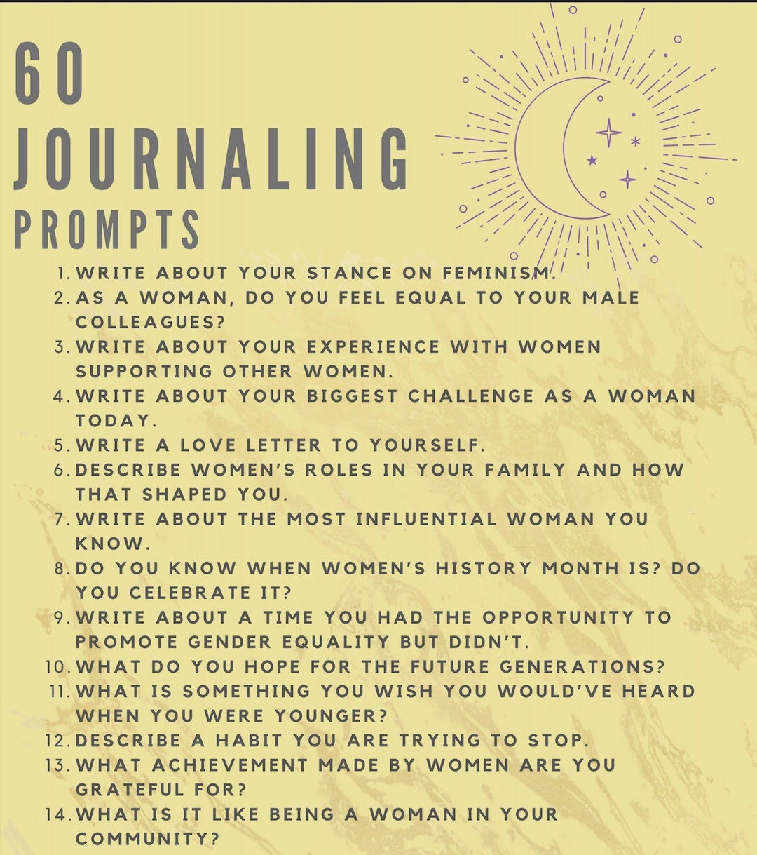 60 FEMINISM JOURNAL PROMPTS, Female Empowerment, Women Confidence ...