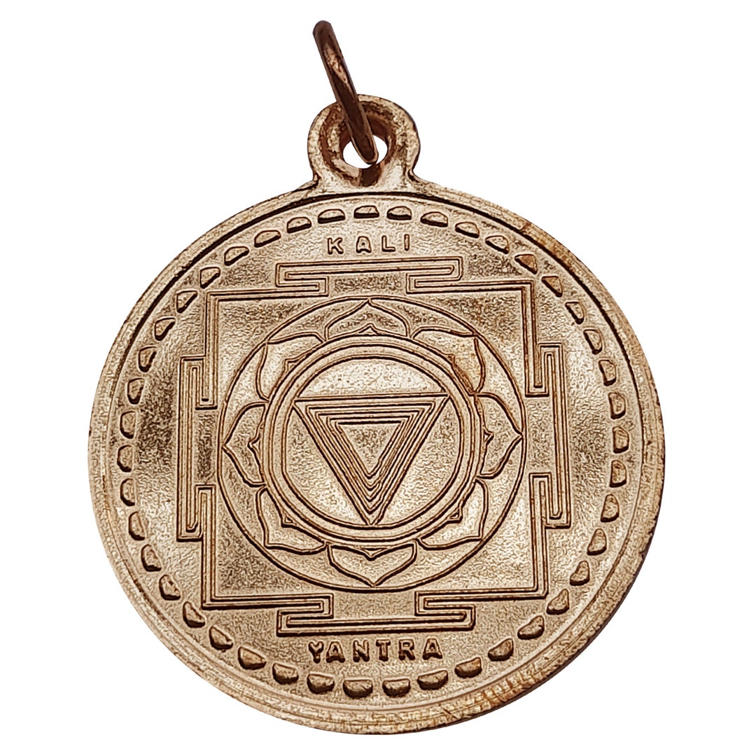 Buy Das Mahavidya kali Yantra Chakra Copper Pendant Kavach Locket for ...