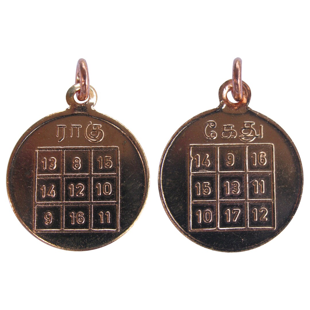 Rahu Ketu Dosham Copper Pendant Ragu Kethu Sevvai Locket front & Back ...