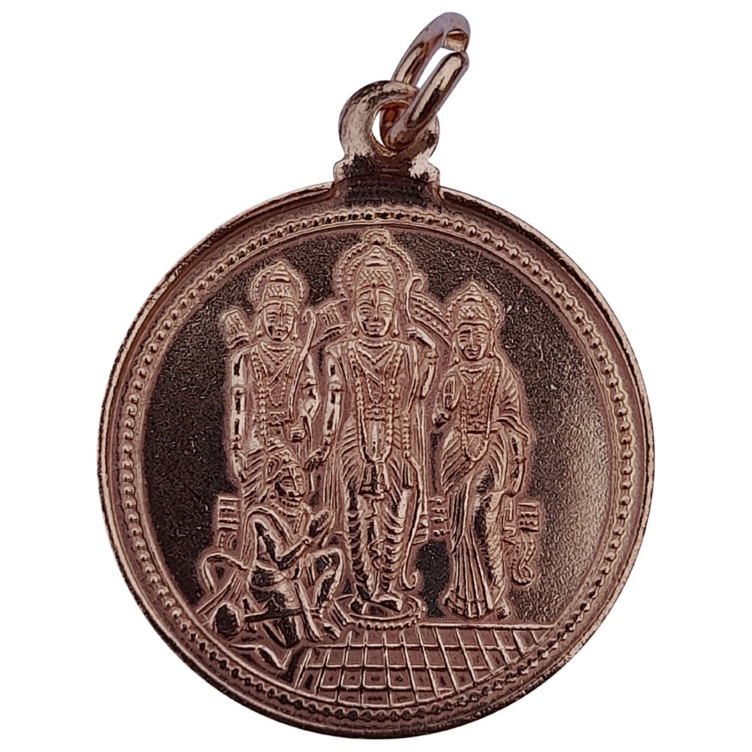 Sita Rama Lakshmana Hanuman Copper Pendant Locket Kavach for - Etsy