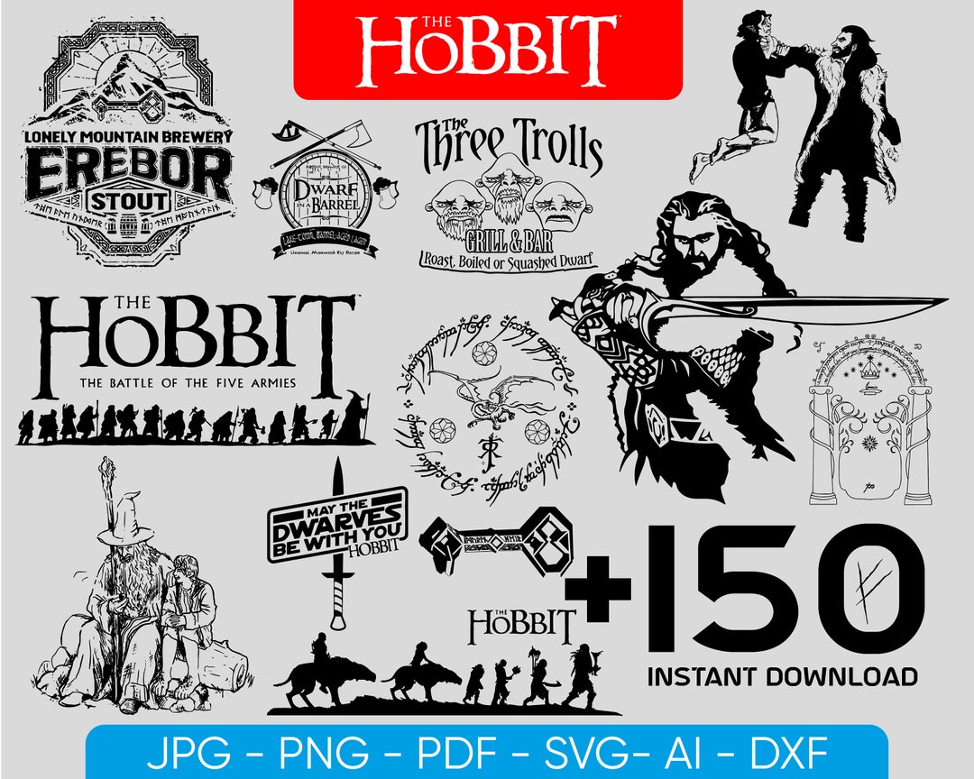 The Hobbit Artwork Svg LOTR Art Svg the Hobbit Bundle Svg - Etsy UK