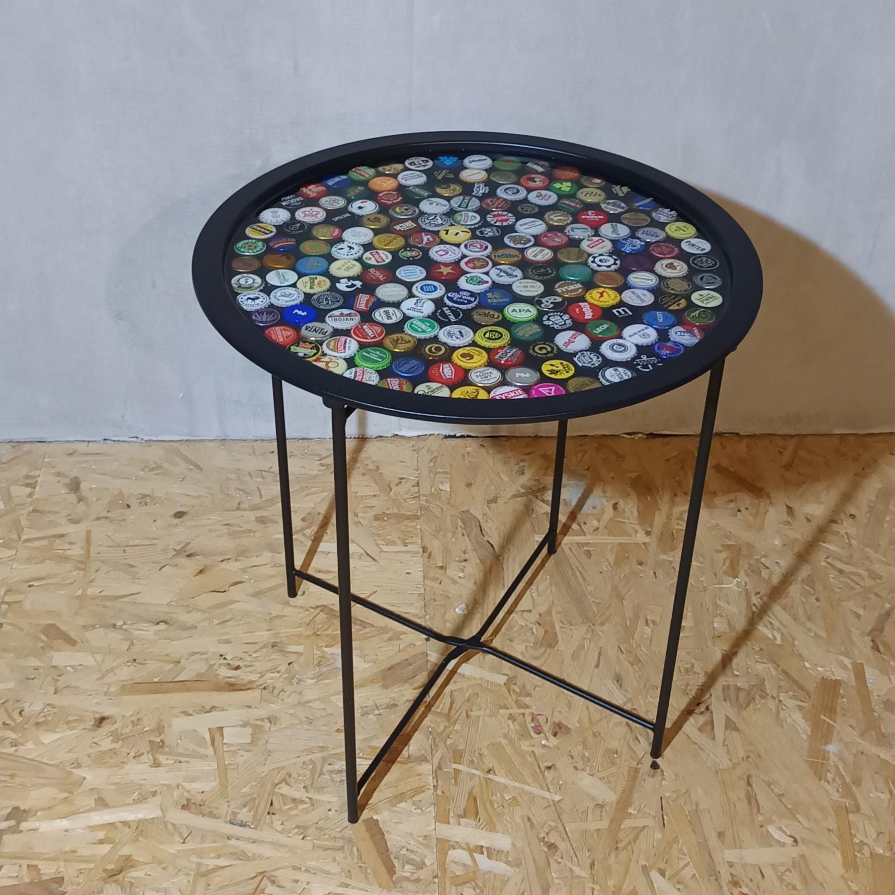 Resin Table With Beer Caps - Etsy
