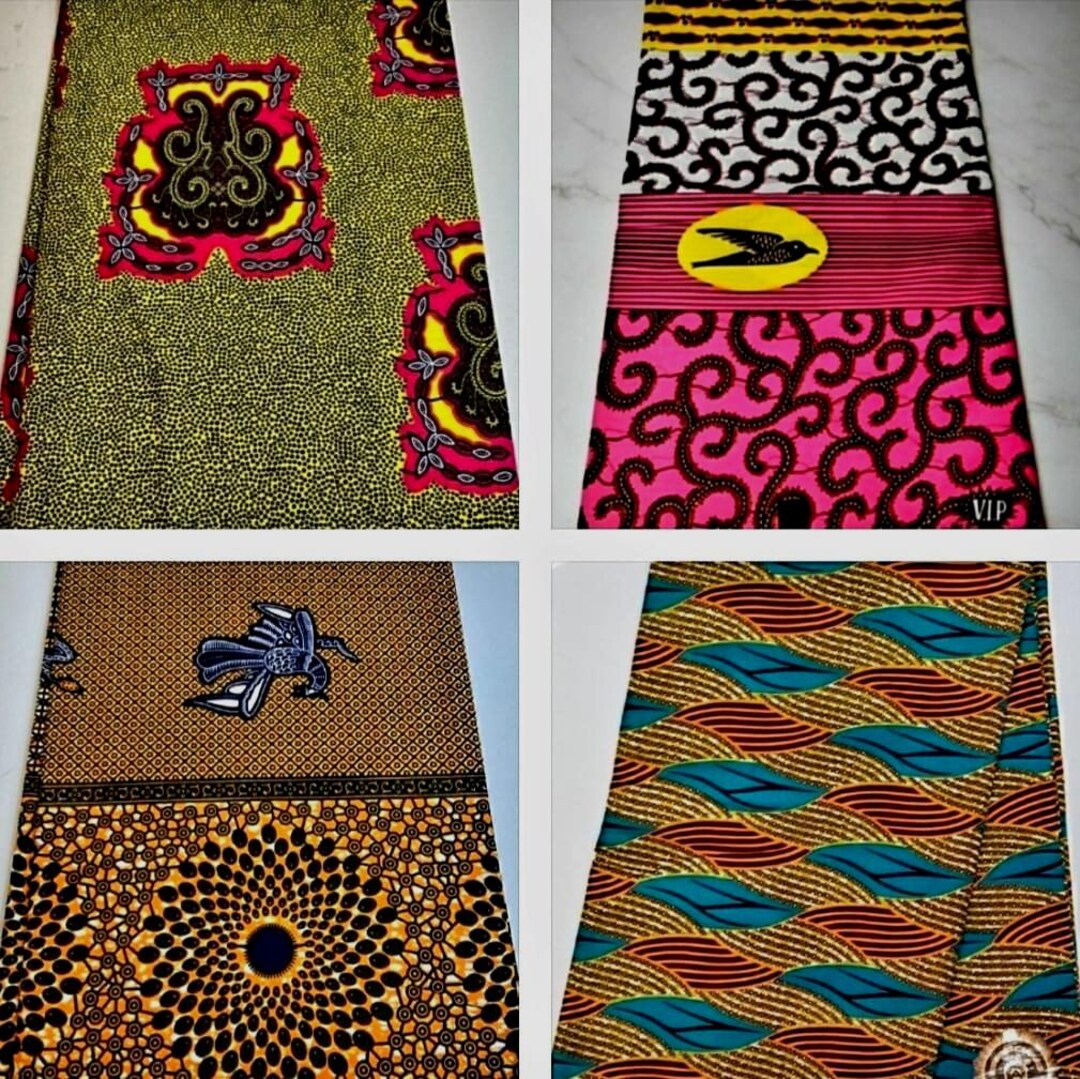 Dressmaking African Fabrics 100% Cotton / Assorted African Prints ...