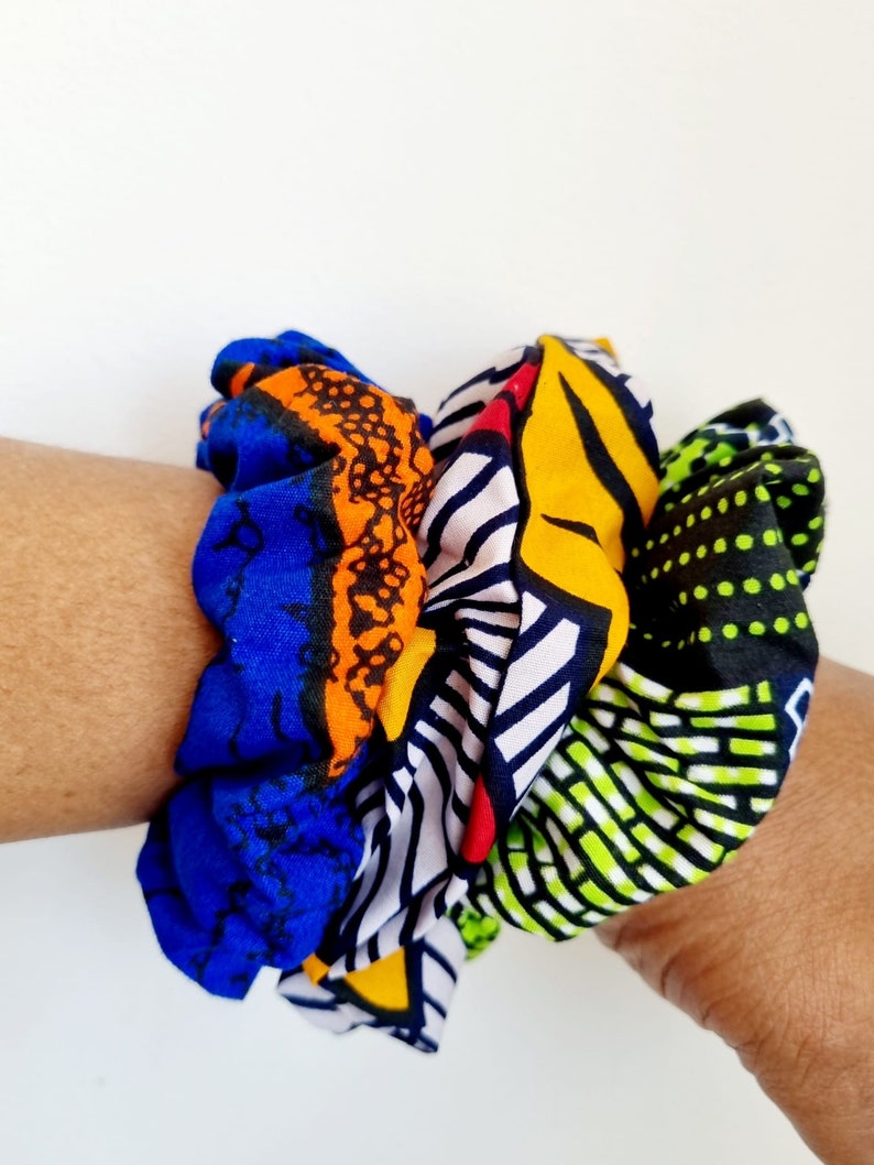 African Print Scrunchies Set (3) - Handmade Ankara Hair Ties - Etsy