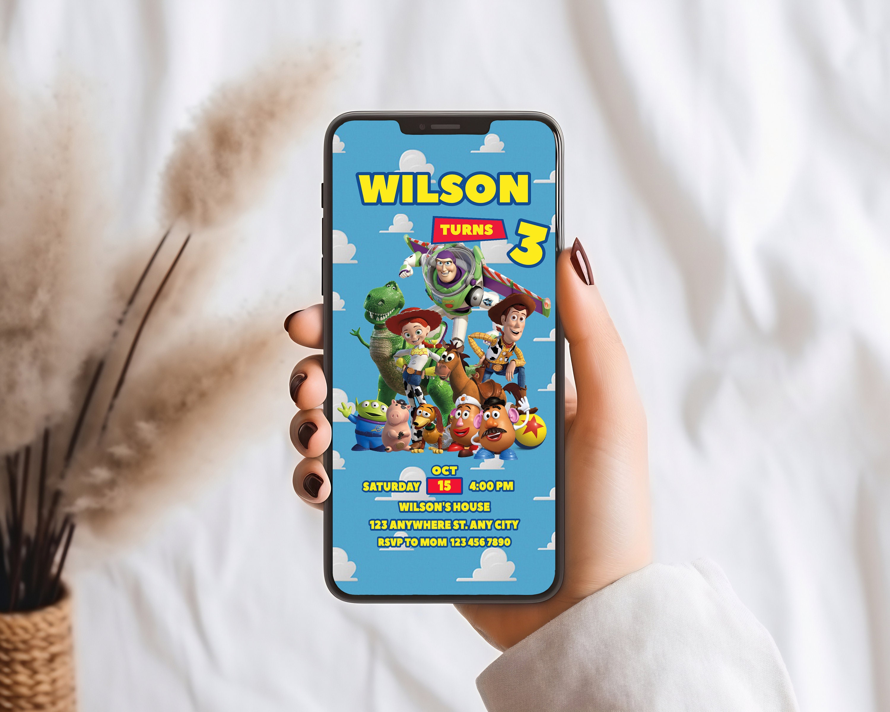 Editable Toy Story Birthday Invitation, Toy Story Birthday Party, Kids ...