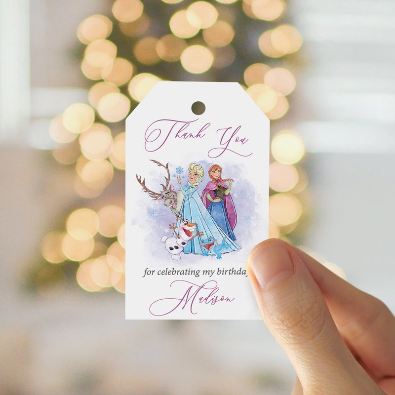 Frozen Birthday Tags - Etsy