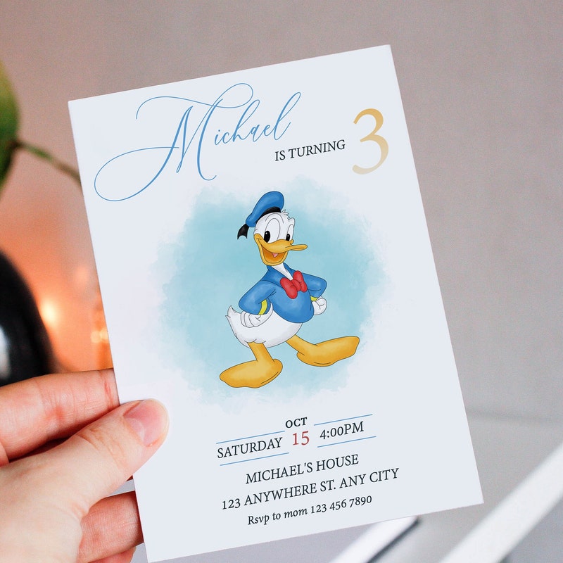 Watercolor Donald Duck - Etsy