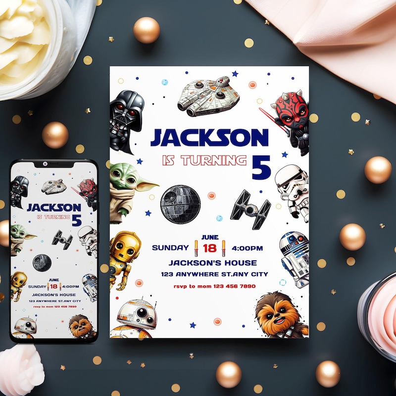 Starwars Invitations Baby - Etsy
