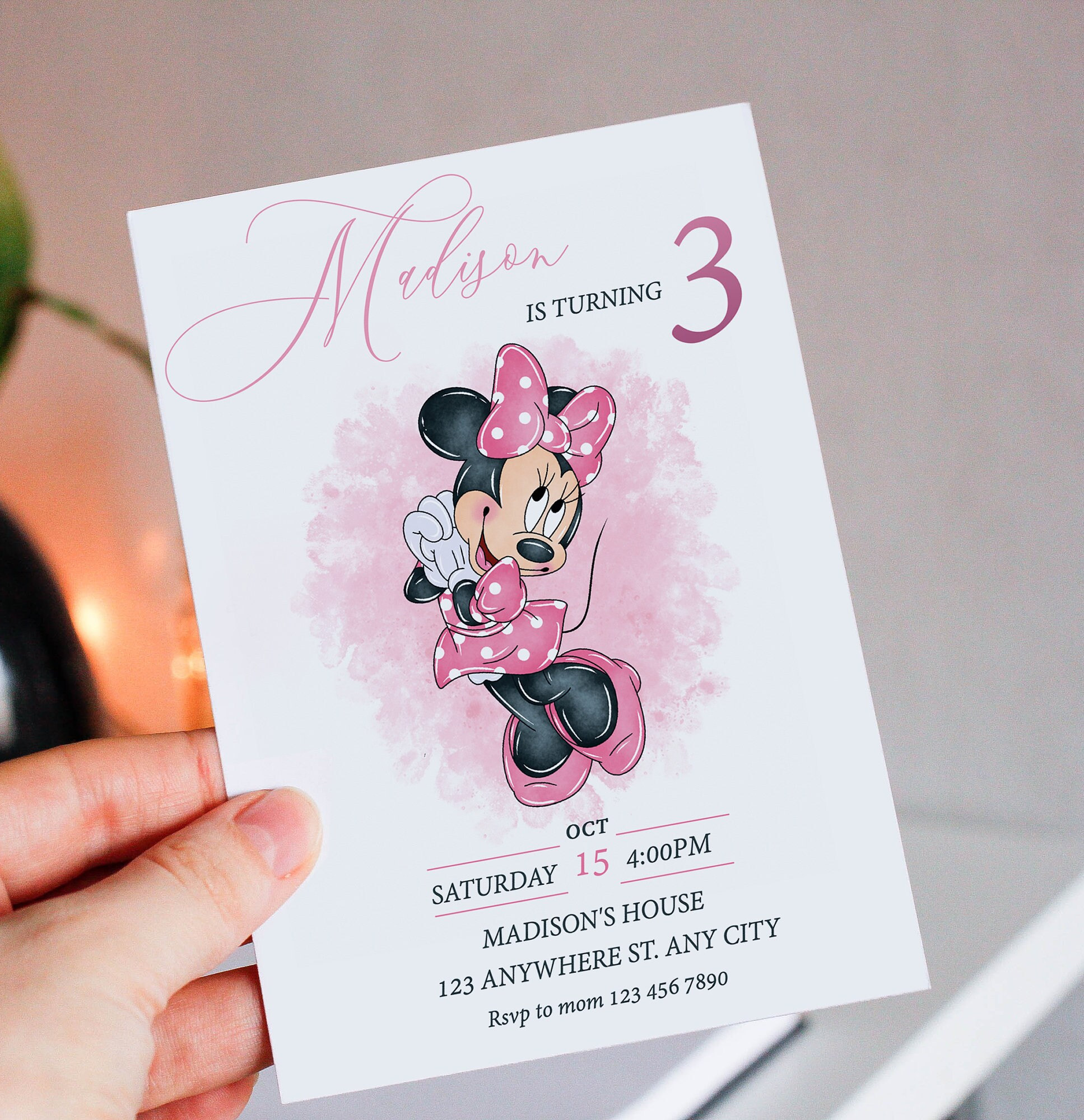 Minnie Mouse Ballet Invitation Etsy