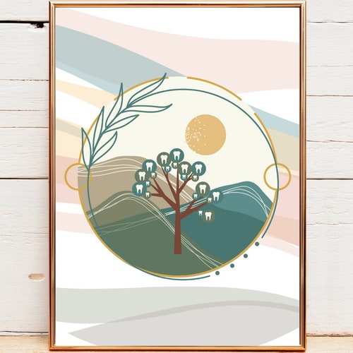 Veneers-boho Dental Designs Abstract Dental Art Printable - Etsy