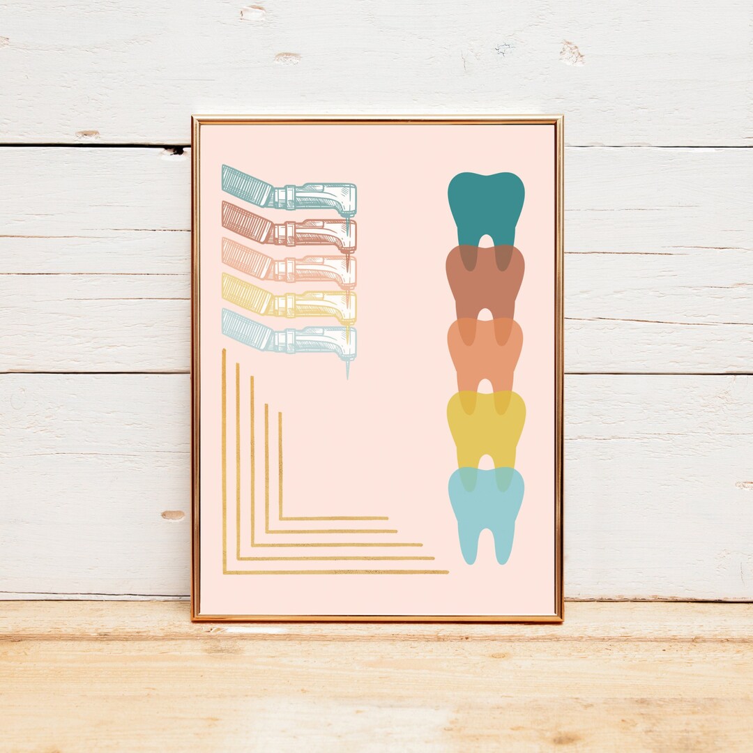 Colorful Dental Art, Boho Dental Designs, Abstract Dental Art ...