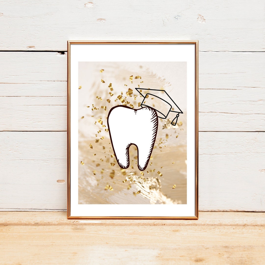 Dental Graduation_gold, Boho Dental Designs, Abstract Dental Art ...