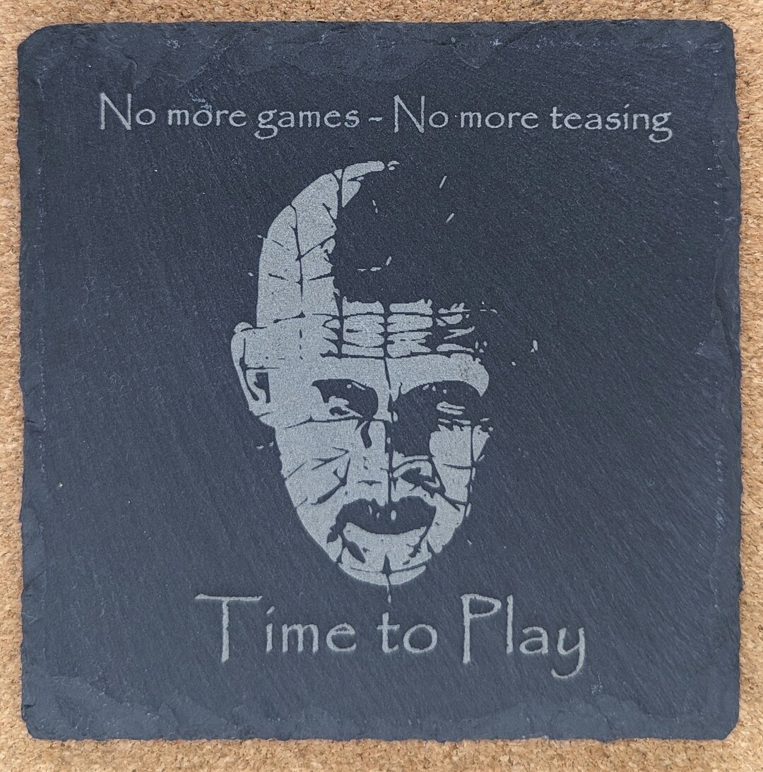 4 Inch Slate Coaster - Pinhead From Hellraiser - Time to Play - Etsy
