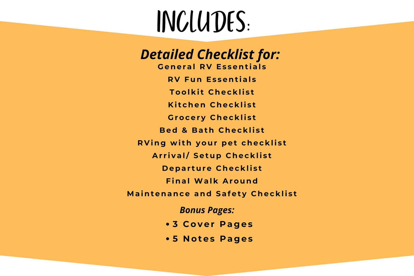Most Essential Printable RV Checklists With 3 Cover Options(general RV ...