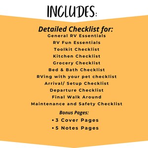 Most Essential Printable RV Checklists With 3 Cover Options(general RV ...