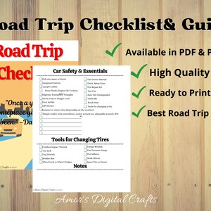 The Best Road Trip Guide & Checklists With 3 Cover Optionscar - Etsy