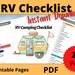 Most Essential Printable RV Checklists With 3 Cover Optionsgeneral RV ...